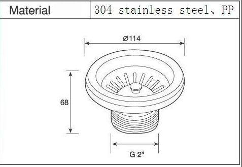 franke kitchen sink strainer waste plug-SHIONP
